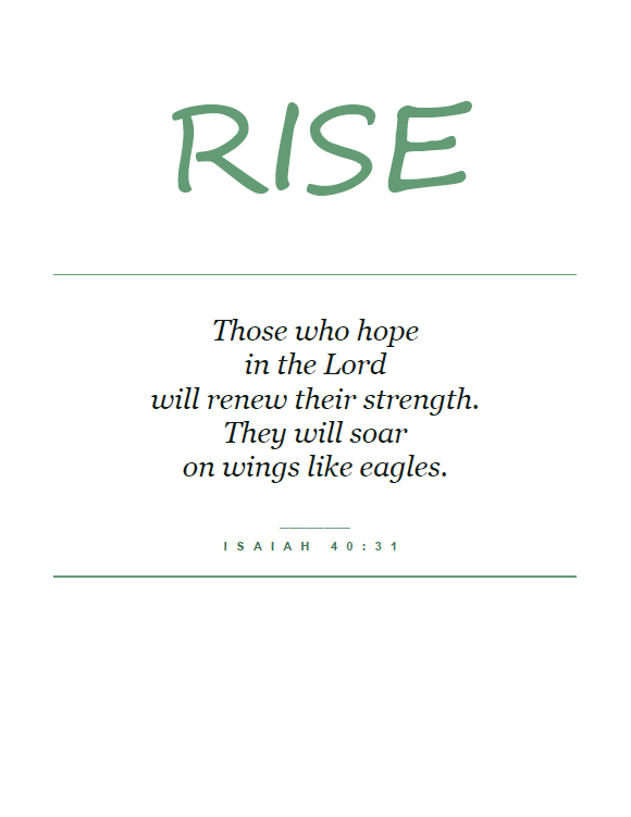 Isaiah 40:31 Printable Scripture Wall Art – Rise